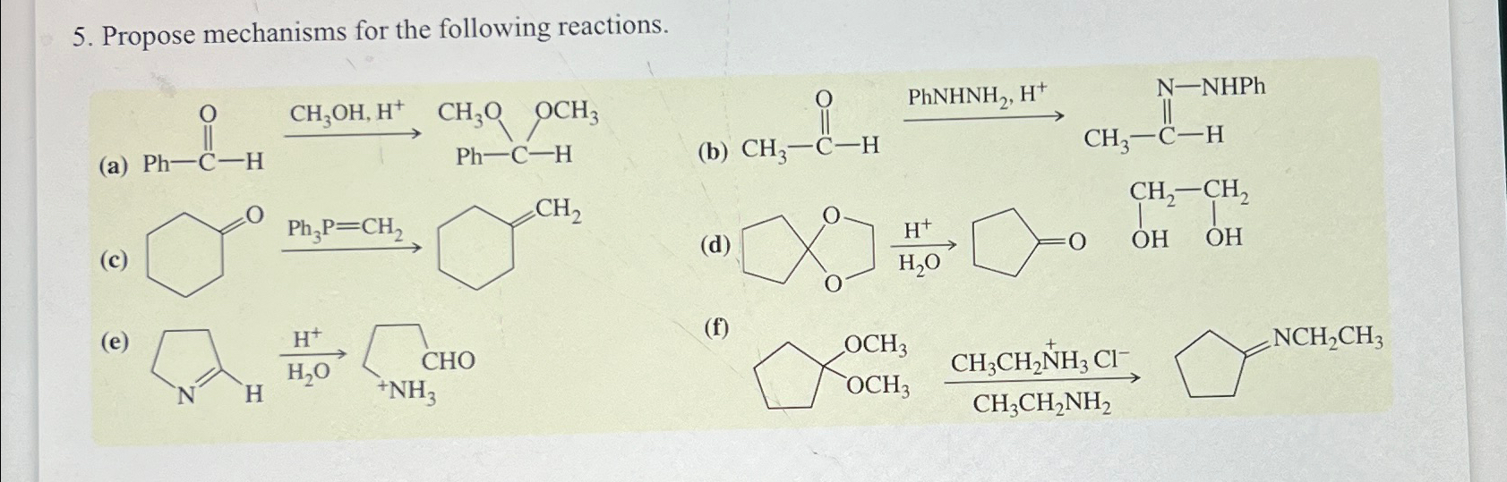 Solved Propose mechanisms for the following | Chegg.com