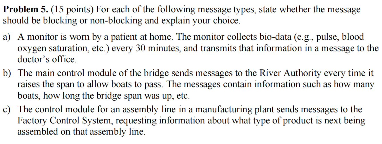 Solved Problem 5. (15 ﻿points) ﻿For each of the following | Chegg.com