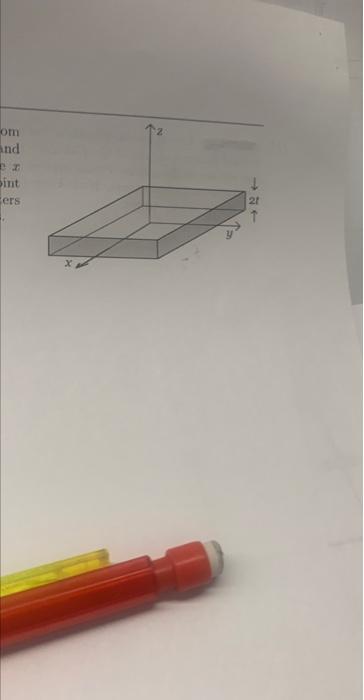 Solved (13 points) A conducting sheet has thickness 2t, | Chegg.com