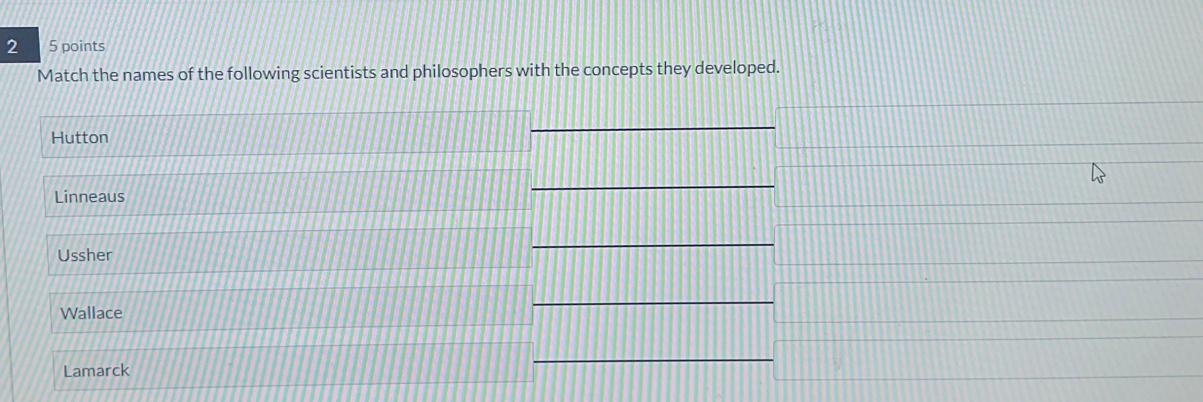 Solved 5 ﻿pointsMatch the names of the following scientists | Chegg.com