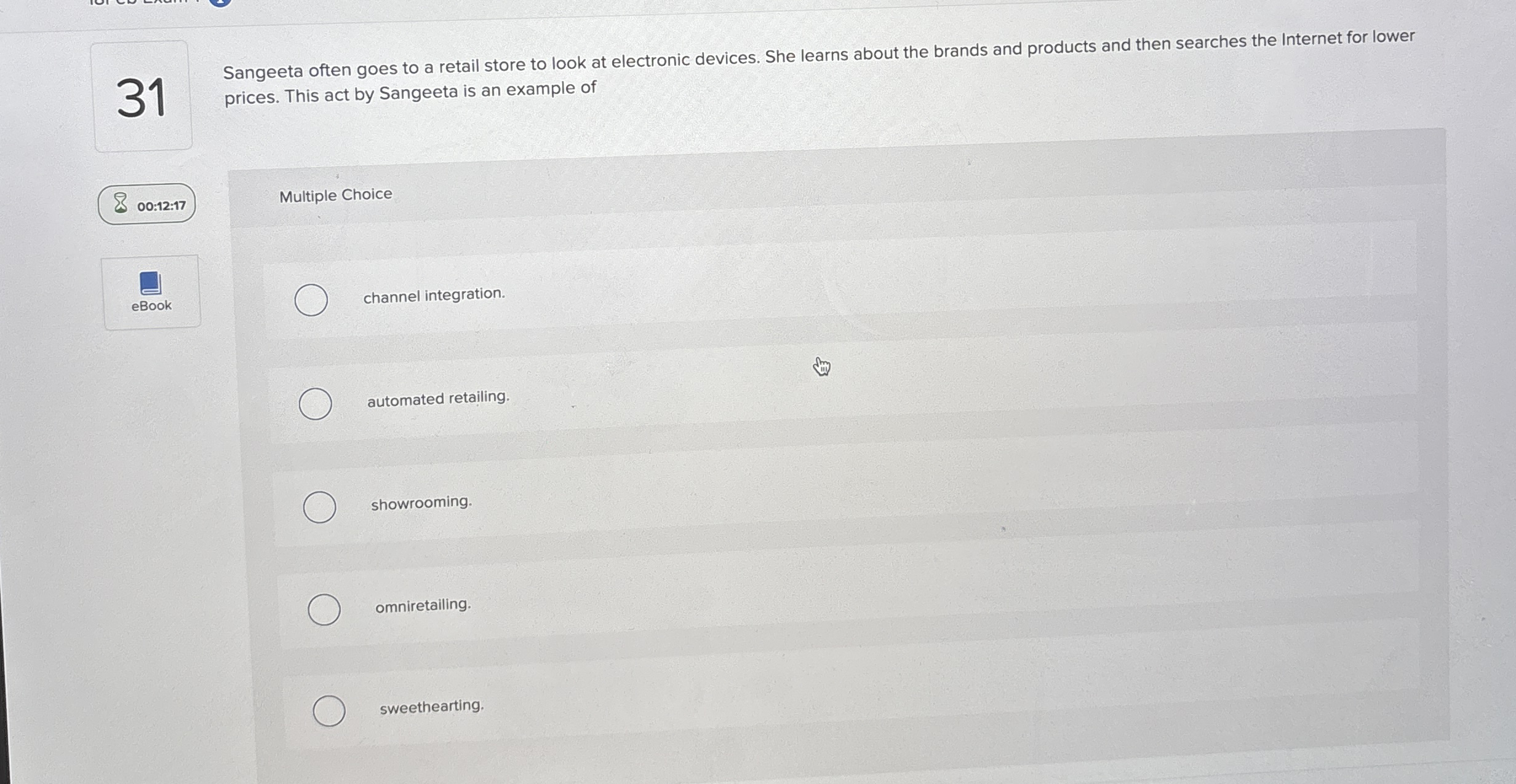 31Sangeeta often goes to a retail store to look at | Chegg.com