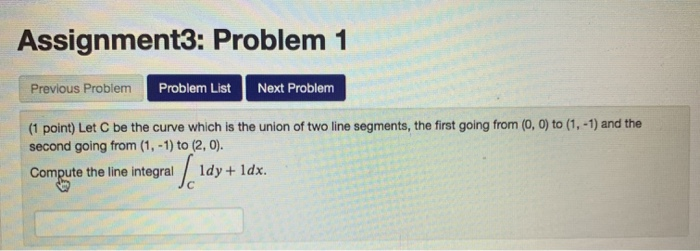 Solved Assignment3 Problem 1 Previous Problem Problem List 0008