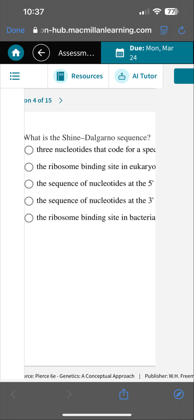 Solved 10:3777Doneon-hub.macmillanlearning.comAssessm...Due: | Chegg.com