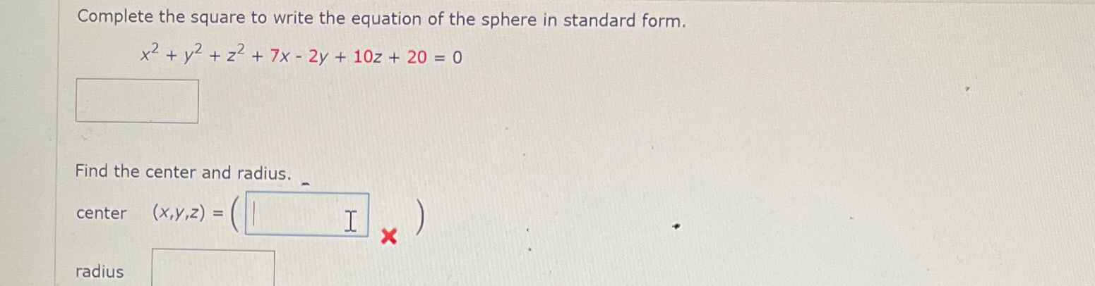 Solved Complete the square to write the equation of the | Chegg.com