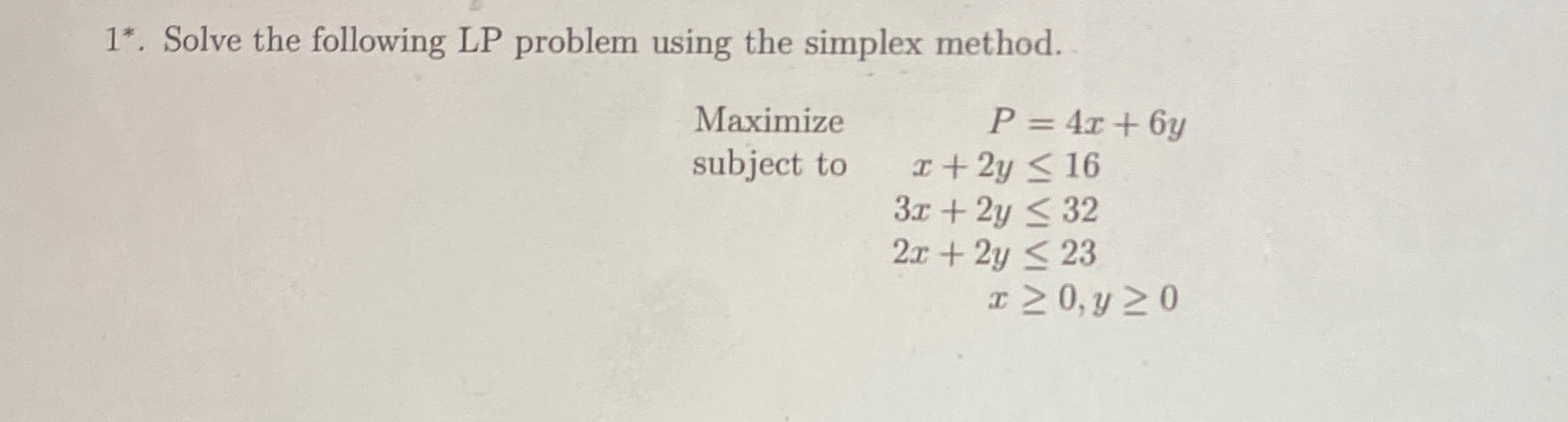 Solved 1**. ﻿Solve the following LP problem using the | Chegg.com