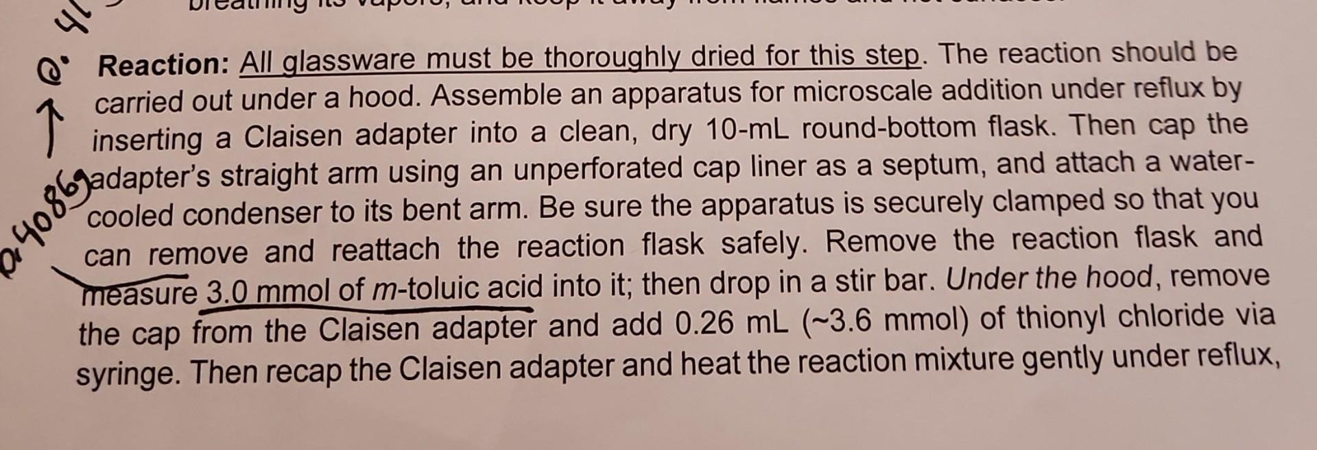 Microscale Reflux Apparatus