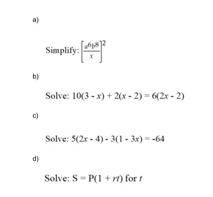 Solved y: [xa6b8]2 10(3−x)+2(x−2)=6(2x−2) | Chegg.com