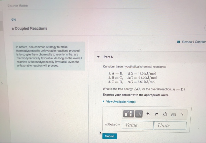 Solved Review 1 Constants I Periodic Table Part A The | Chegg.com