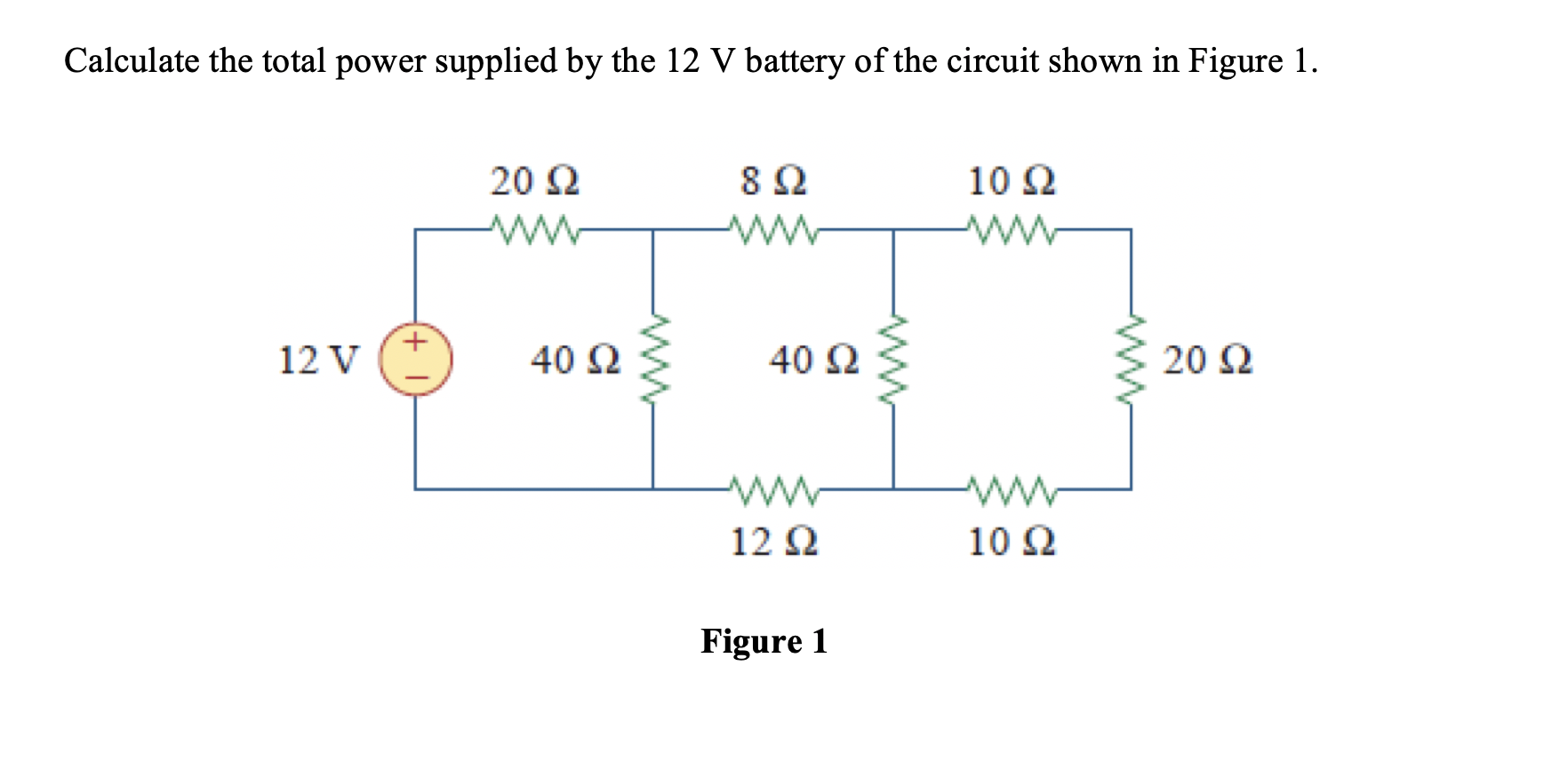 Solved Calculate the total power supplied by the 12V | Chegg.com