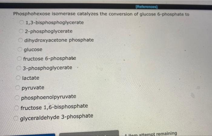 Solved Phosphohexose isomerase catalyzes the conversion of | Chegg.com
