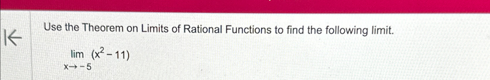 Solved Use the Theorem on Limits of Rational Functions to | Chegg.com
