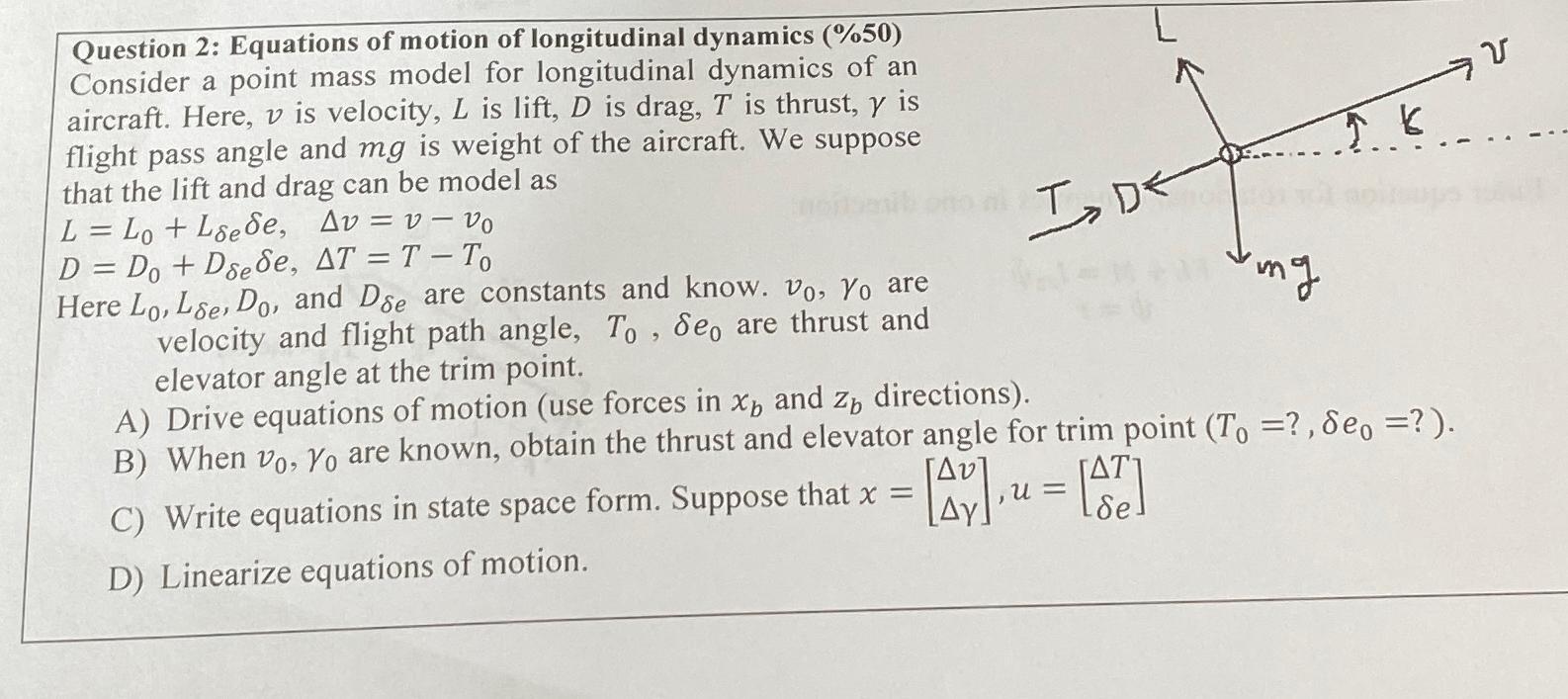 Solved Question 2: Equations of motion of longitudinal | Chegg.com