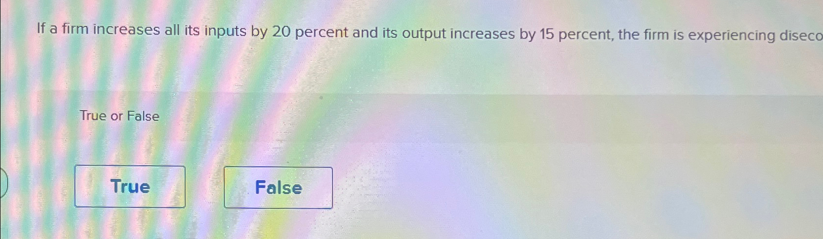 Solved If a firm increases all its inputs by 20 ﻿percent and | Chegg.com