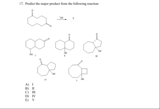 Solved Predict the major product from the following reaction | Chegg.com