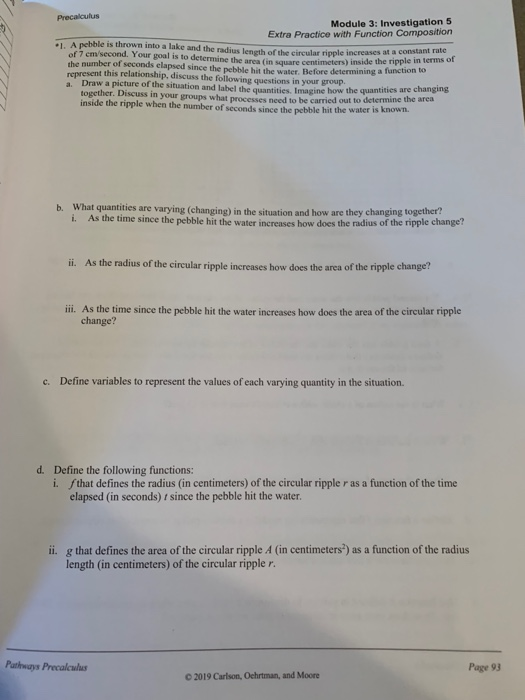 Solved Precalculus Module 3: Investigation 5 Extra Practice | Chegg.com