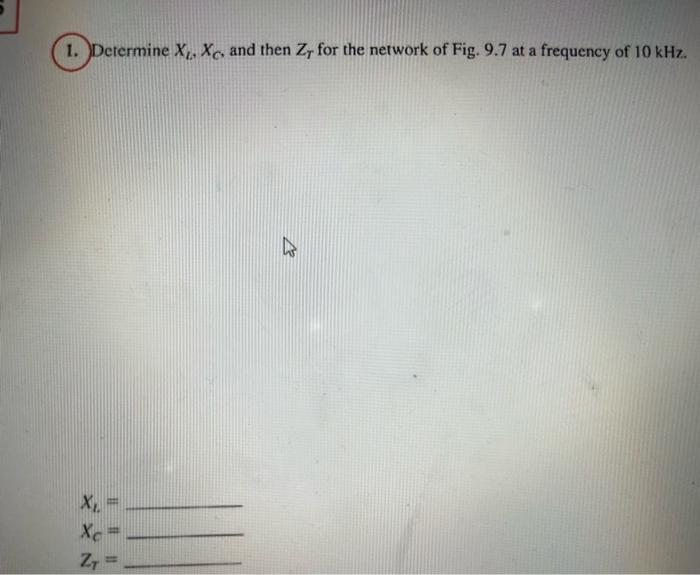 Solved R-L-C Parallel Network (a) Construct the network of | Chegg.com