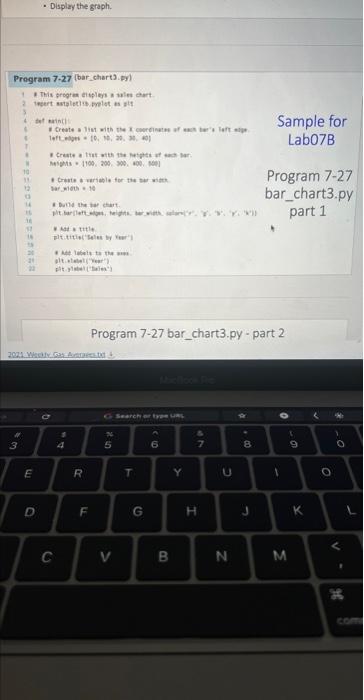 Solved Please help Must use matplotlib, help with Lab 07A | Chegg.com Solved Please help Must use matplotlib, help with Lab 07A | Chegg.com