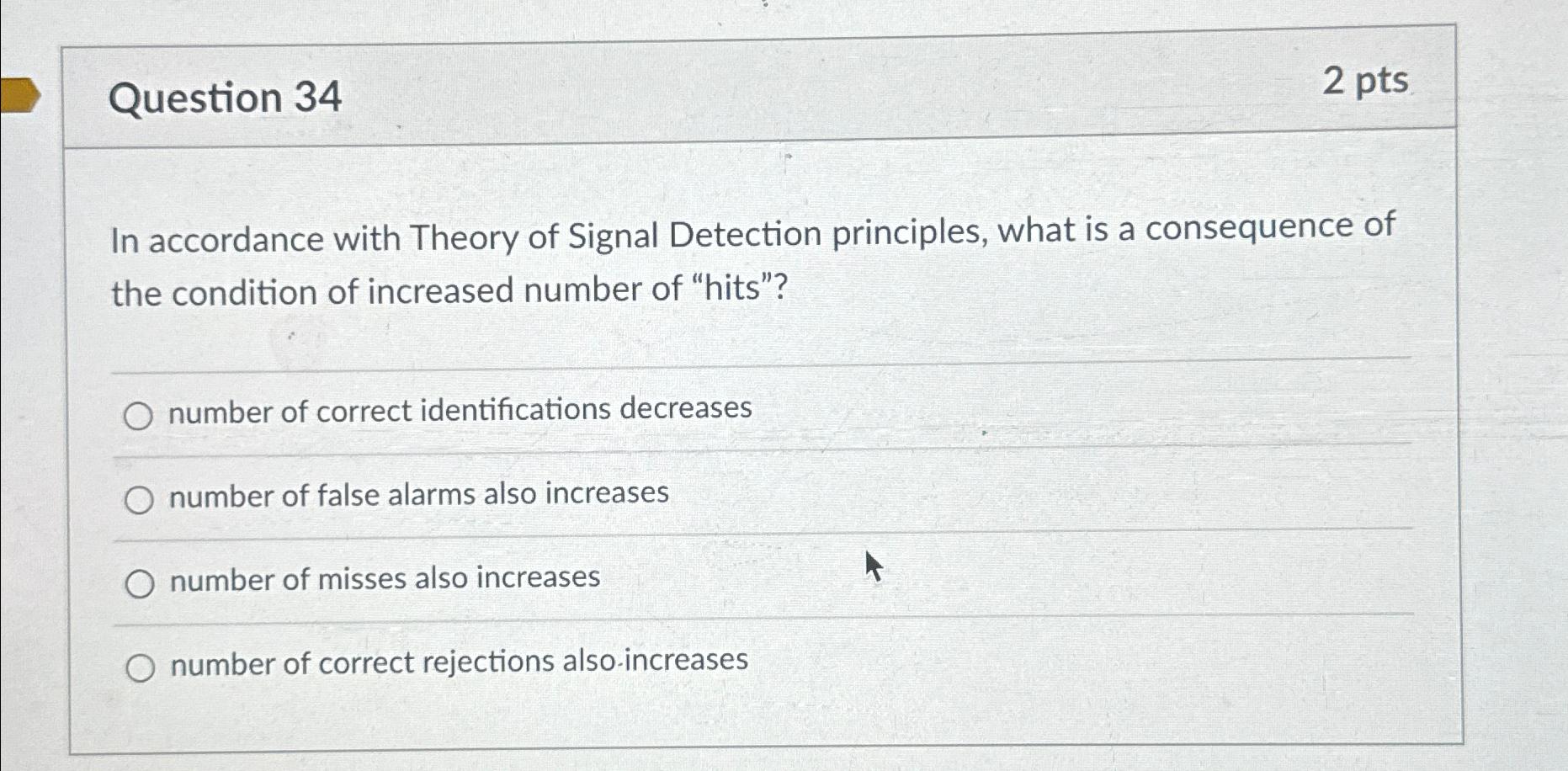 Solved Question 342 ﻿ptsIn accordance with Theory of Signal | Chegg.com