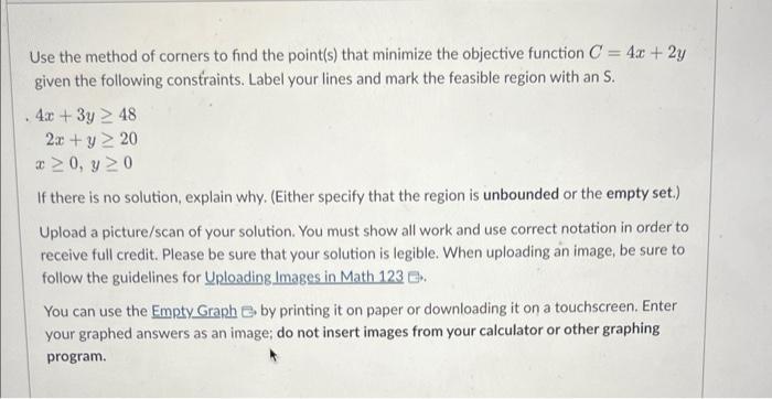 Solved Use the method of corners to find the point(s) that | Chegg.com