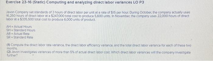 Solved Exercise 23.16 (Static) Computing and analyzing | Chegg.com