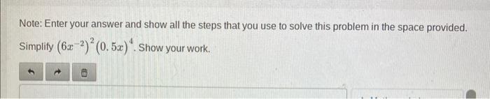 Solved Note: Enter your answer and show all the steps that | Chegg.com