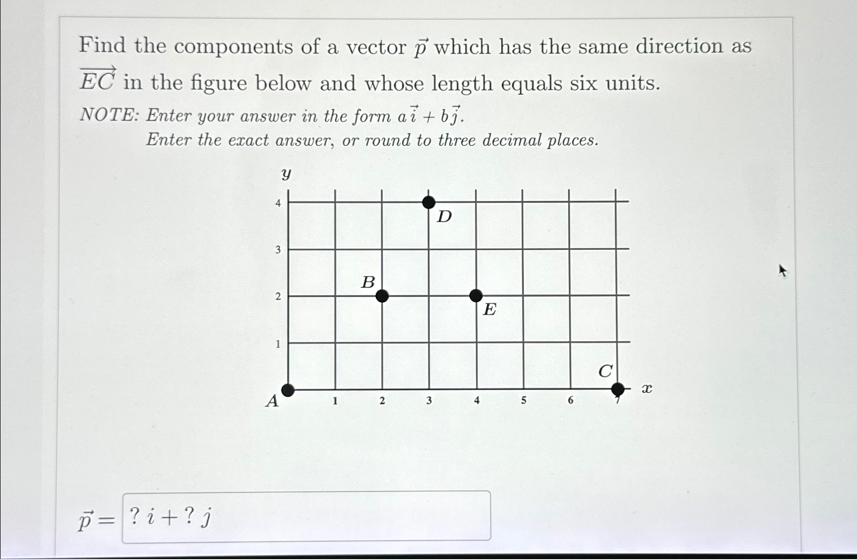 Find the components of a vector vec(p) which has the | Chegg.com
