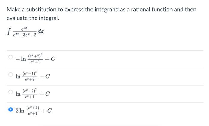 Solved Make a substitution to express the integrand as a | Chegg.com