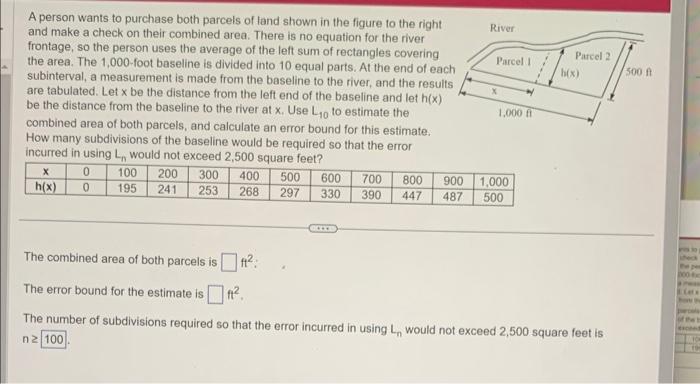 Solved A person wants to purchase both parcels of land shown | Chegg.com