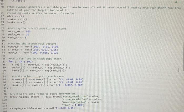 Solved Whis example generates a variable growth rate between | Chegg.com