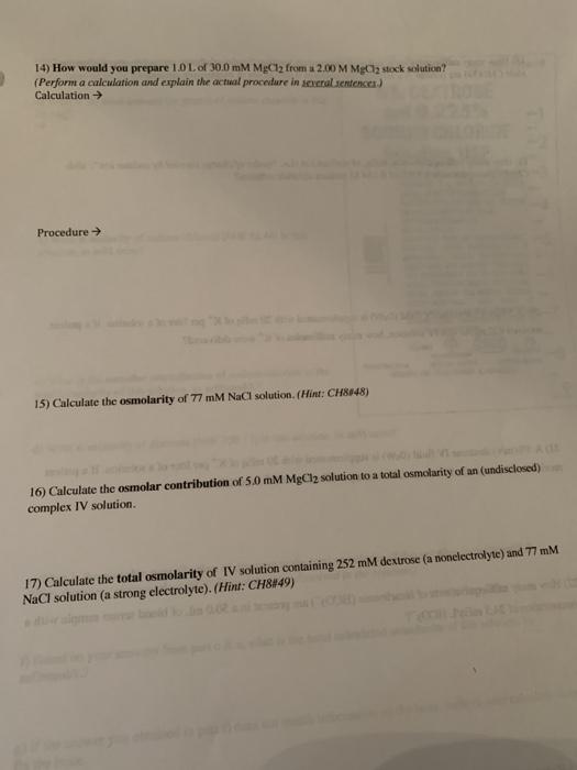 Solved CH151 - Homework Assignment, CHE 1) When dissolved in | Chegg.com