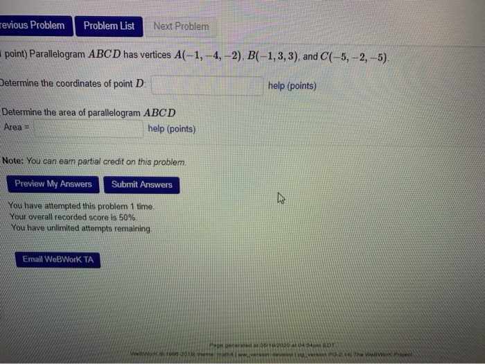 Solved Revious Problem Problem List Next Problem Point
