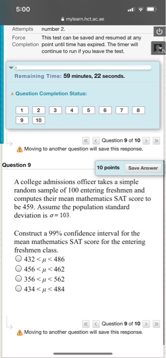 Solved 5:00 mylearn.hct.ac.ae Attempts number 2. Force This | Chegg.com