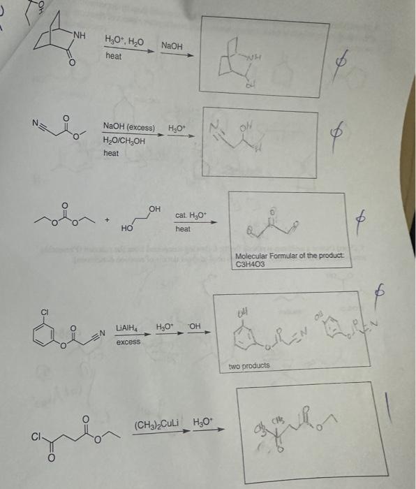 Solved ϕ Molecular Formular of the product: C3H4O3 | Chegg.com