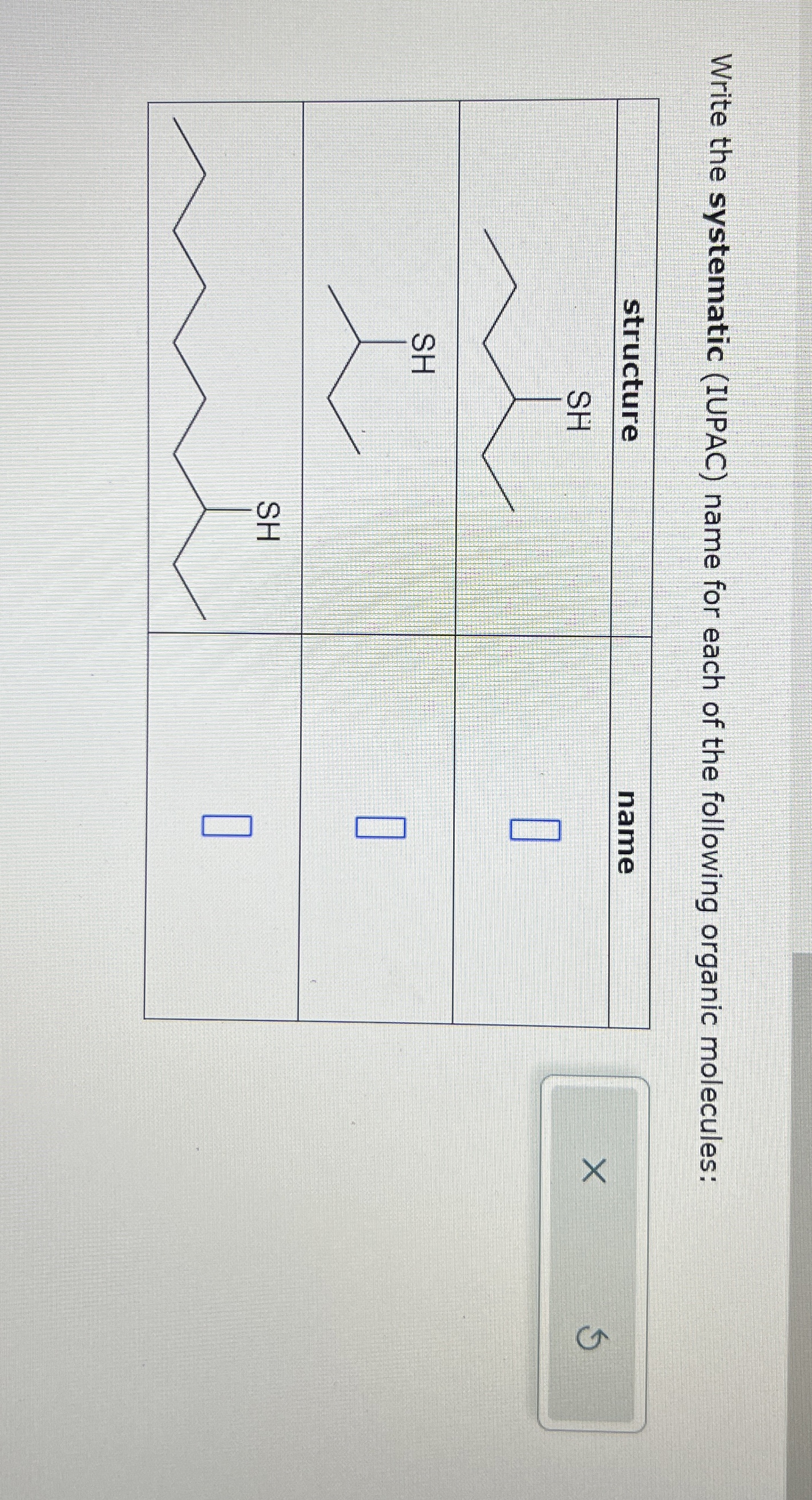 Solved Write The Systematic Iupac ﻿name For Each Of The