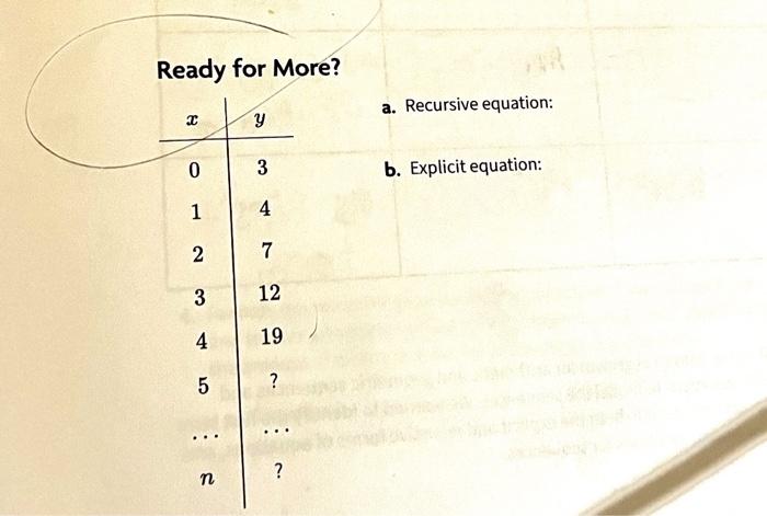 Solved please find the recursive and explicit equation based | Chegg.com