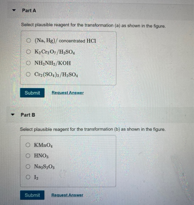 Solved Match each reagent with the correct transformation | Chegg.com