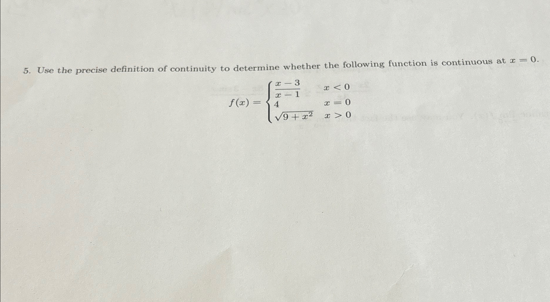 Solved Use the precise definition of continuity to determine | Chegg.com