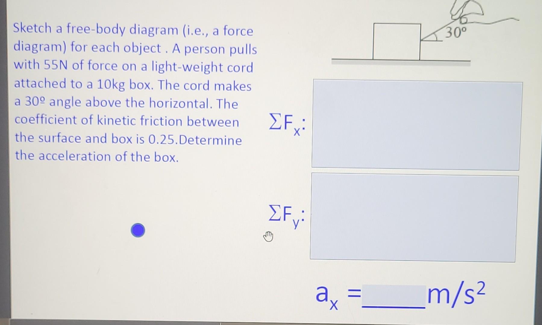 Solved Sketch a free-body diagram (i.e., a force diagram) | Chegg.com
