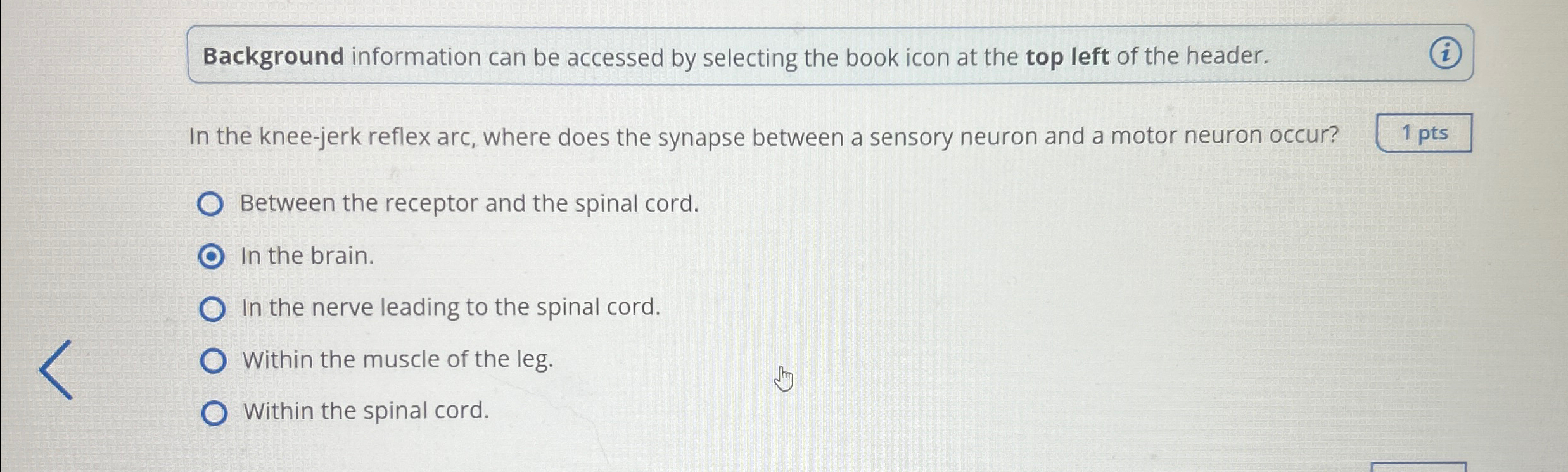 Solved In the knee-jerk reflex arc, where does the synapse | Chegg.com