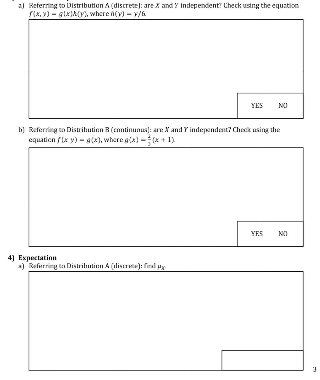 Solved Marginal Distributions a) For the following two | Chegg.com