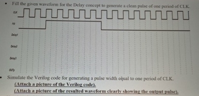 Solved Fill the given waveform for the Delay concept to | Chegg.com