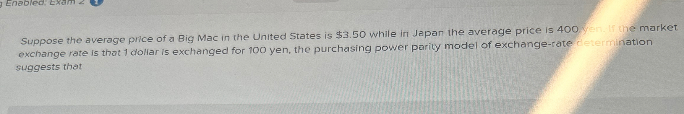 Solved Suppose the average price of a Big Mac in the United | Chegg.com