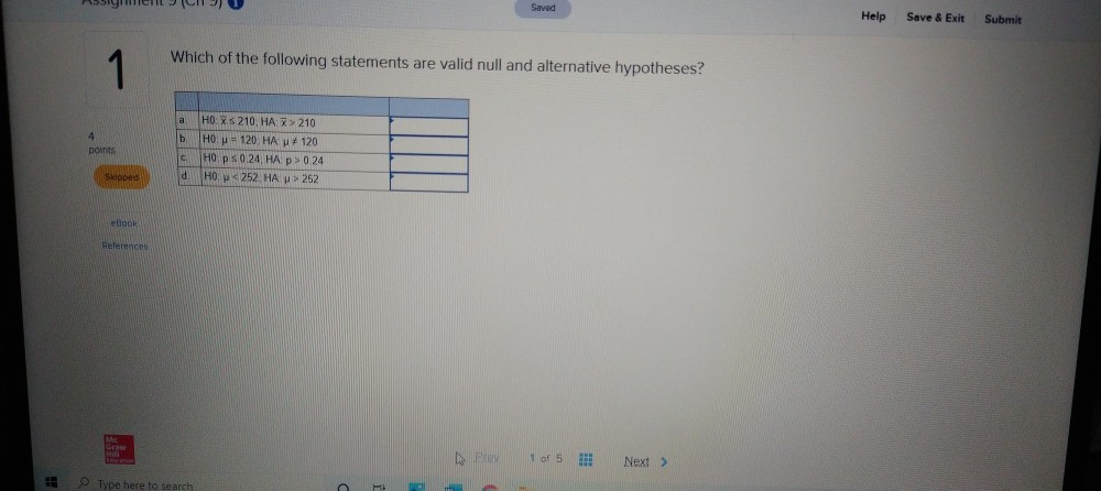 Solved Which of the following statements are valid null and | Chegg.com