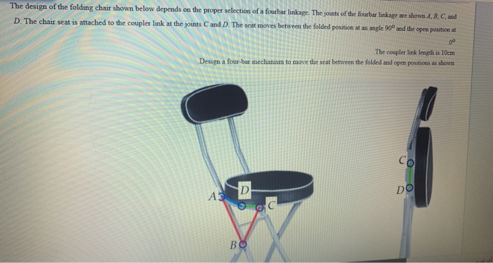 Solved The design of the folding chair shown below depends | Chegg.com