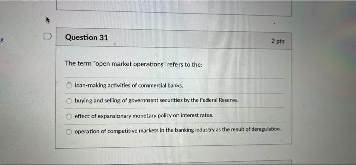 Solved D Question 35 2 pts How does the ON RRP facility | Chegg.com
