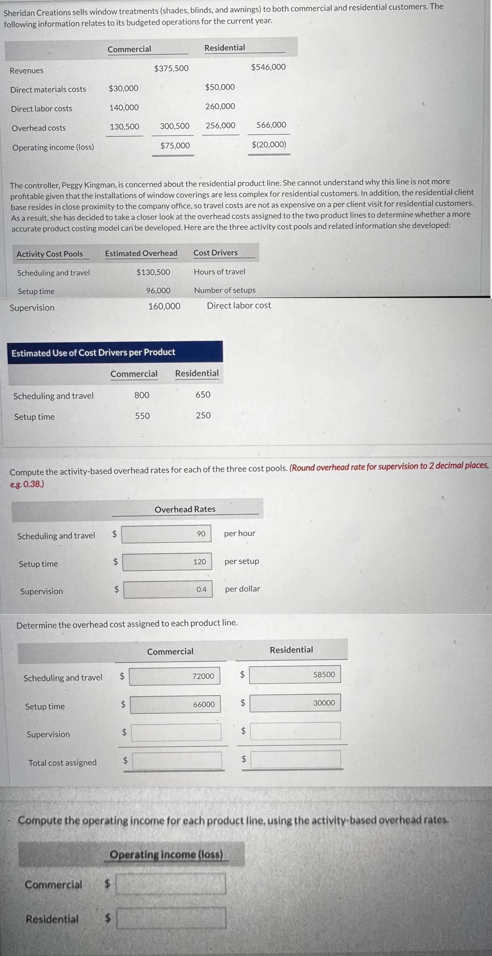 Solved determine the overhead cost assigned to each product | Chegg.com