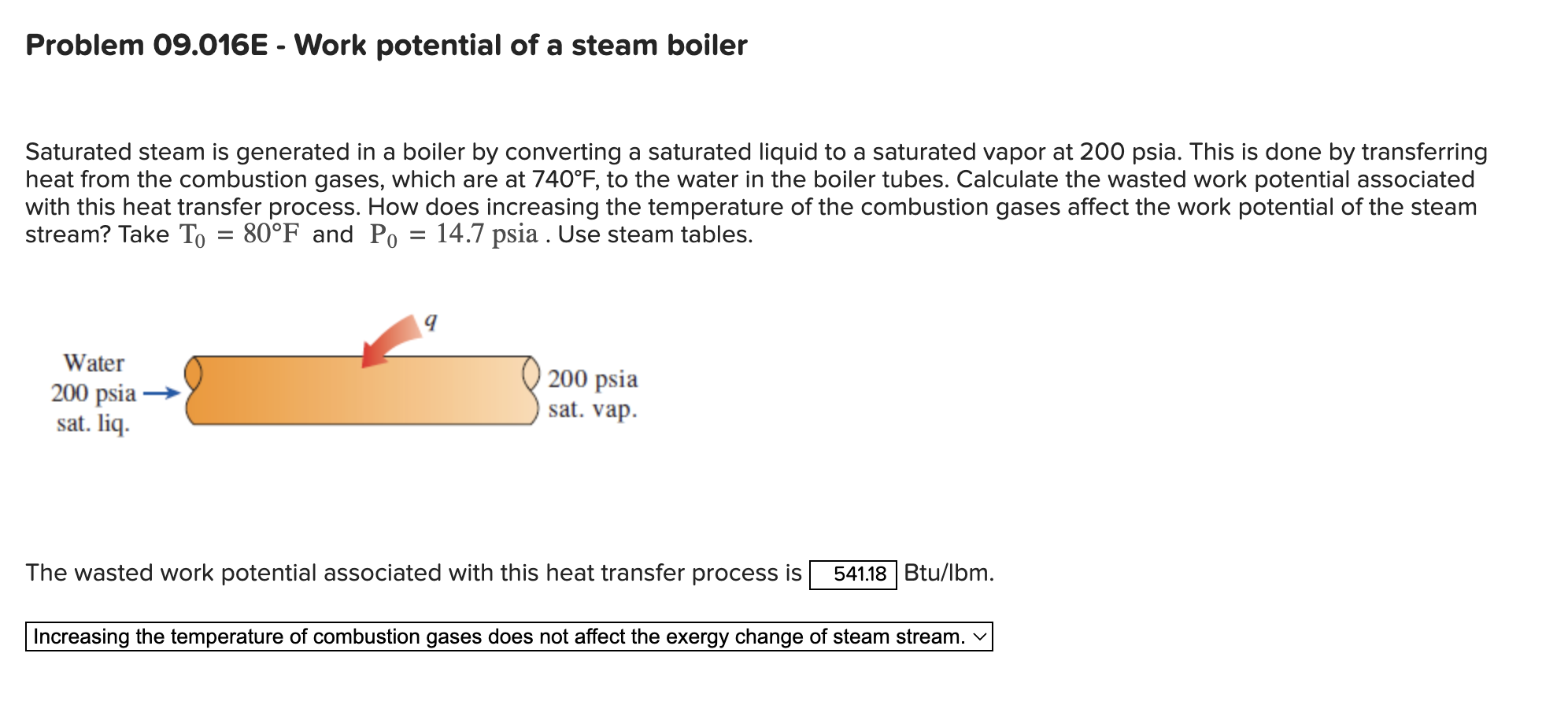 Solved Saturated steam is generated in a boiler by | Chegg.com