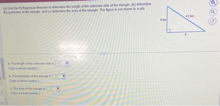 Solved (a) Use the Pythagorean theorem to determine the | Chegg.com