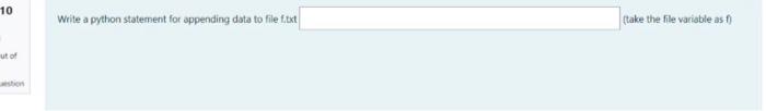 Solved 10 Wirea python status for appending data tot 10 | Chegg.com