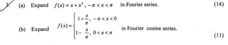 Solved (a) Expand f(x) = x+x", - | Chegg.com